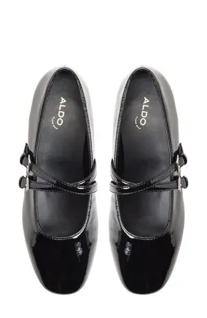 Aldo Elinora Mary Jane Flat With Criss-cross Straps - Black
