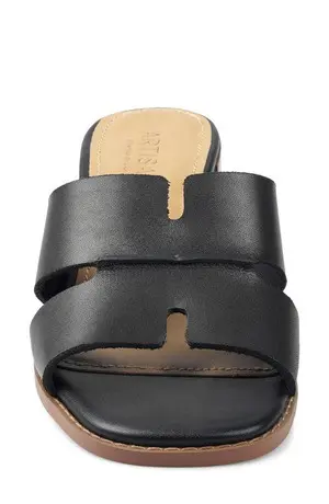 ARTISAN CRAFTED BY ZIGI Dazz Slide Sandal - Black Leather