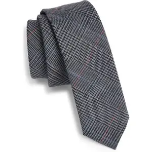 Thom Browne Plaid Virgin Wool Tie - Dark Grey