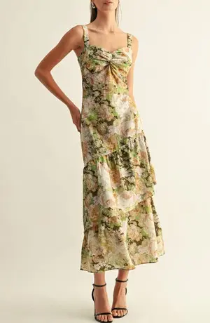 Adelyn Rae Kaya Ruffle Tiered Midi Sundress