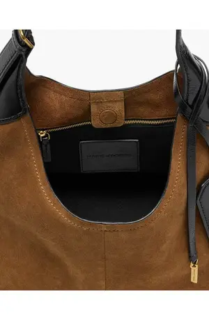 Marc Jacobs Belted Sack Suede Shoulder Bag - Copper