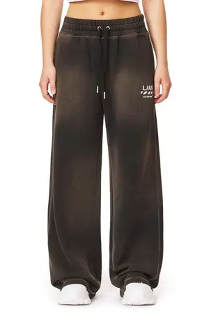 L/AB C/O OFF-WHITE Wide Leg Cotton Jersey Pants