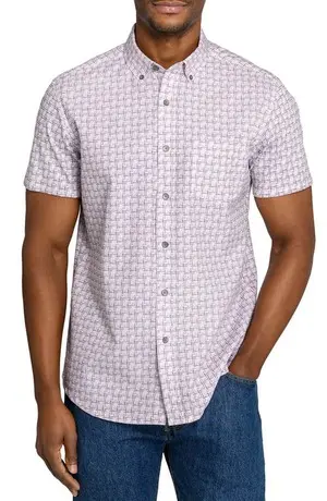 W.R.K Faded Square Short Sleeve Button-down Shirt