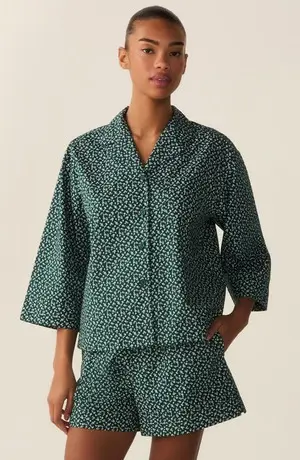 PETITE PLUME Olivia Cotton Poplin Short Pajamas