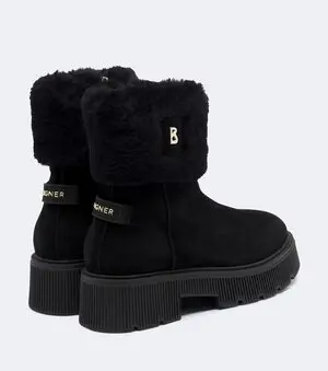Bogner Turin Suede Shearling Trimmed Boots