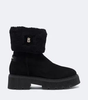 Bogner Turin Suede Shearling Trimmed Boots