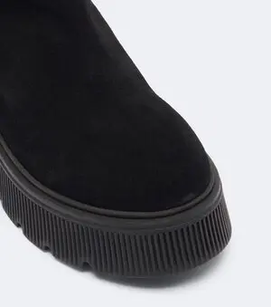 Bogner Turin Suede Shearling Trimmed Boots