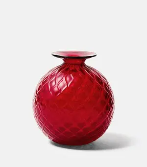VENINI Monofiori Balloton Extra Small Murano Glass Vase - Red