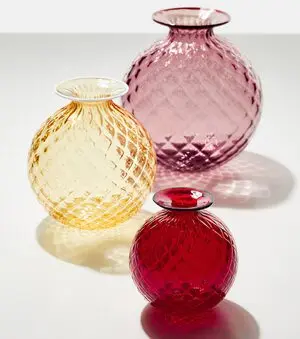VENINI Monofiori Balloton Extra Small Murano Glass Vase - Red