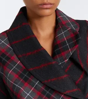 VIVIENNE WESTWOOD Stormy Peplum Tartan Wool Jacket