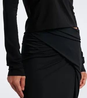 Rick Owens Allanah" Gathered Jersey Top - Black