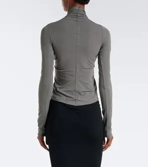 Rick Owens Allanah" Gathered Jersey Top - Grey