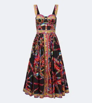 Dolce & Gabbana Carretto Cotton Midi Dress