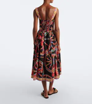 Dolce & Gabbana Carretto Cotton Midi Dress