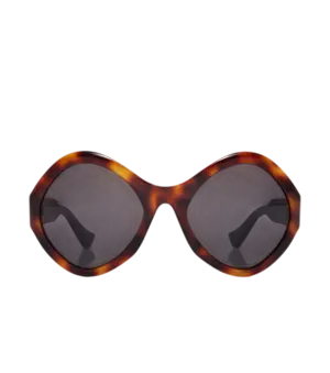 Valentino Garavani Vlogo Round Sunglasses - Brown