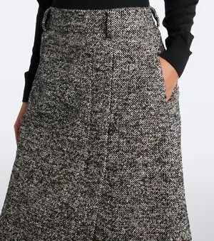Dolce & Gabbana Wool, Silk, And Alpaca-blend Tweed Pencil Skirt