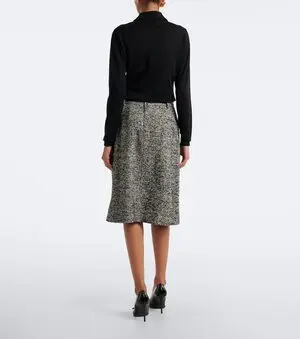 Dolce & Gabbana Wool, Silk, And Alpaca-blend Tweed Pencil Skirt