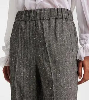 Dolce & Gabbana High-rise Wool-blend Wide-leg Pants