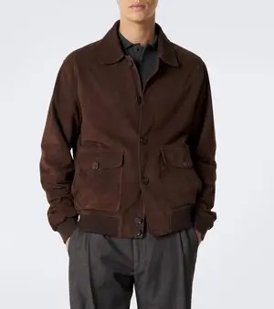 ARMA Tomme Reversible Suede Blouson Jacket - Brown