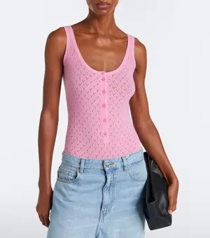 ERES Gourmandise Pointelle Wool-blend Bodysuit