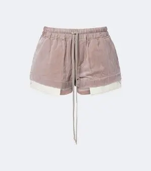 Rick Owens Fog Velvet Shorts