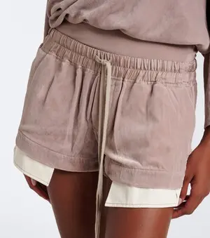 Rick Owens Fog Velvet Shorts