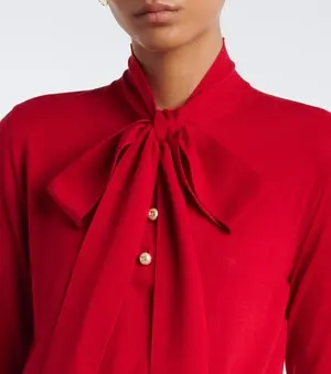 Dolce & Gabbana Bow-detail Virgin Wool Sweater
