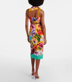 Dolce & Gabbana Floral Silk-blend Pencil Skirt