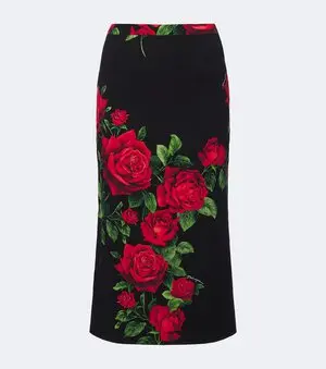 Dolce & Gabbana Floral Silk-blend Pencil Skirt - Multicoloured