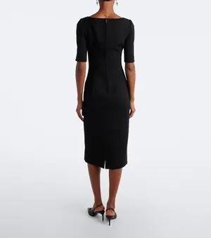 Dolce & Gabbana Virgin Wool Crêpe Midi Dress