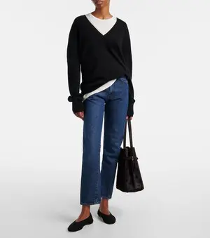 TOTEME Twisted Seam Mid-rise Straight Jeans In Worn