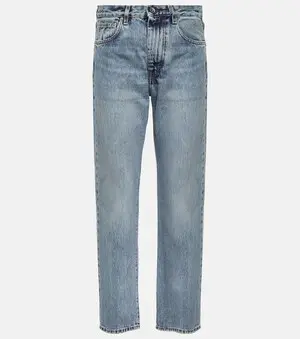 TOTEME Twisted Seam Mid-rise Straight Jeans In Worn - Blue