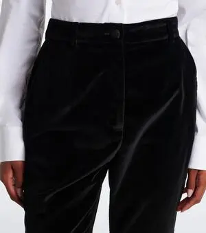 Dolce & Gabbana Cotton And Silk-blend Velvet Slim Pants