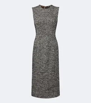 Dolce & Gabbana Wool And Silk-blend Tweed Midi Dress
