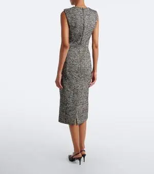 Dolce & Gabbana Wool And Silk-blend Tweed Midi Dress