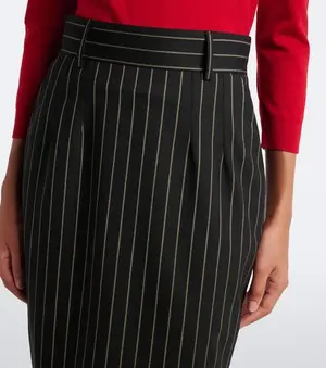 Dolce & Gabbana Pinstriped Wool Pencil Skirt
