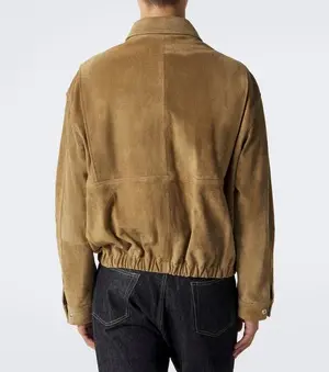 ARMA Maddox Suede Blouson Jacket - Beige