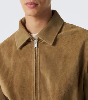 ARMA Maddox Suede Blouson Jacket - Beige