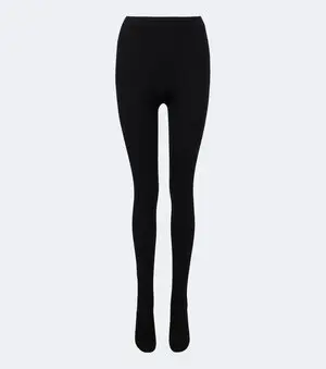 Nour Hammour Whit Cashmere And Wool Tights - Black
