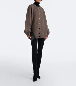 Nour Hammour Whit Cashmere And Wool Tights - Black