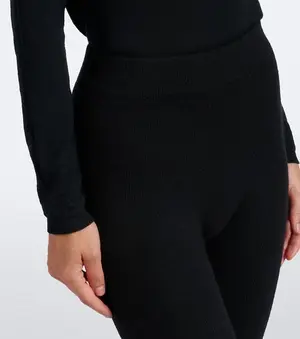 Nour Hammour Whit Cashmere And Wool Tights - Black