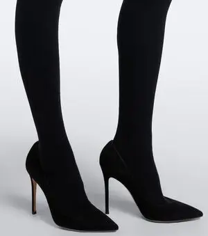Nour Hammour Whit Cashmere And Wool Tights - Black