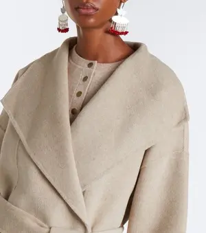 Isabel Marant Étoile Ceaton Wool And Cashmere Wrap Coat - Beige
