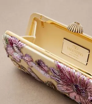 Valentino Garavani Carry Secrets Sequined Satin Clutch