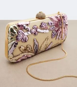 Valentino Garavani Carry Secrets Sequined Satin Clutch