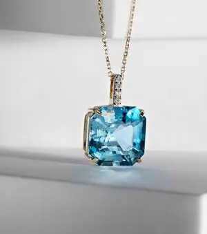Mateo 14kt Yellow Topaz And Diamond Necklace