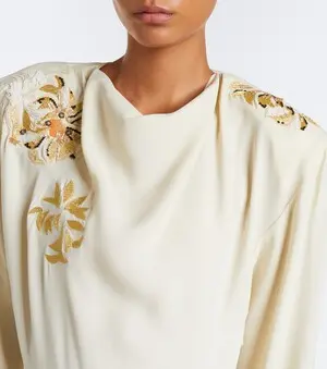 Isabel Marant Étoile Samsha Embellished Maxi Dress - White