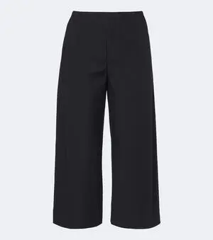THE ROW Cosmo Cropped Wool Wide-leg Pants