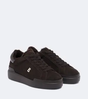 Bogner Hollywood 32 A Shearling-lined Suede Sneakers - Brown