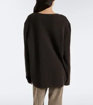 THE ROW Oversized V-neck Cashmere Sweater